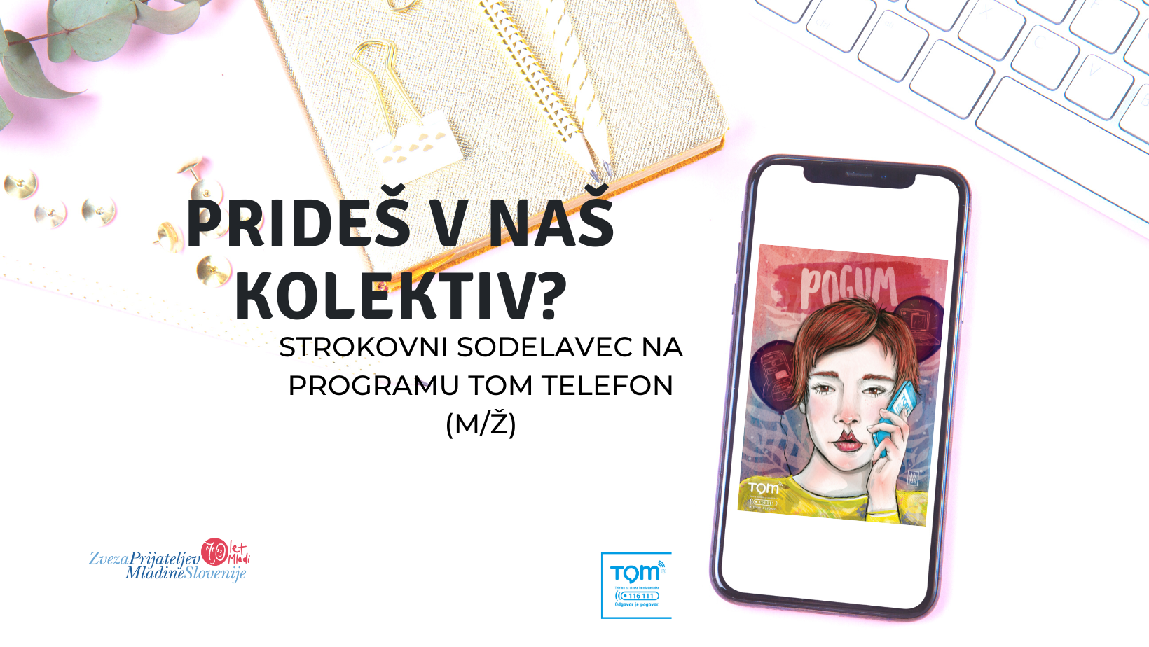 Razpis za prosto delovno mesto strokovnega sodelavca na programu TOM ...